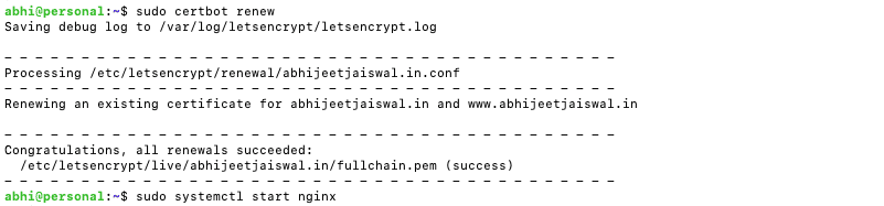 Steps To Renew Ssl Certificates Generated Using Certbot For Nginx On Ubuntu 3848
